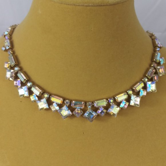 Albert Weiss | Jewelry | Weiss Vintage Aurora Borealis Gold Plated ...